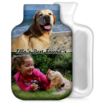 Collage Hot Water Bottle Cover (with Free Bottle) 800ml - Navy Blue ...