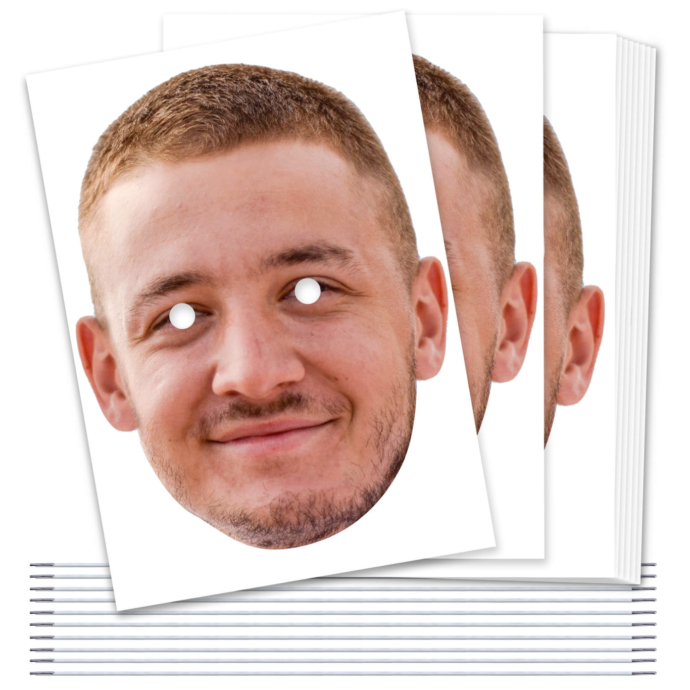 Photo Face Masks Pack of 10 (A4) DIY Masks + Elastics